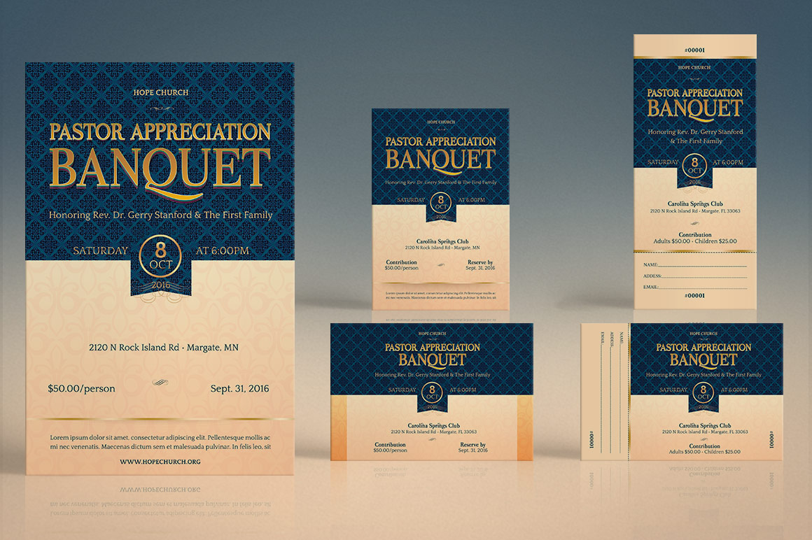 Pastor Appreciation Banquet Template Ki | Design Bundles