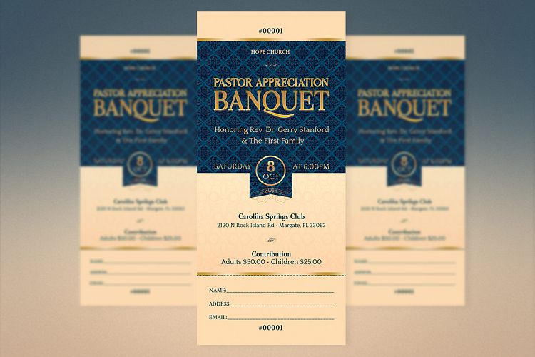 Pastor Appreciation Banquet Template Ki | Design Bundles